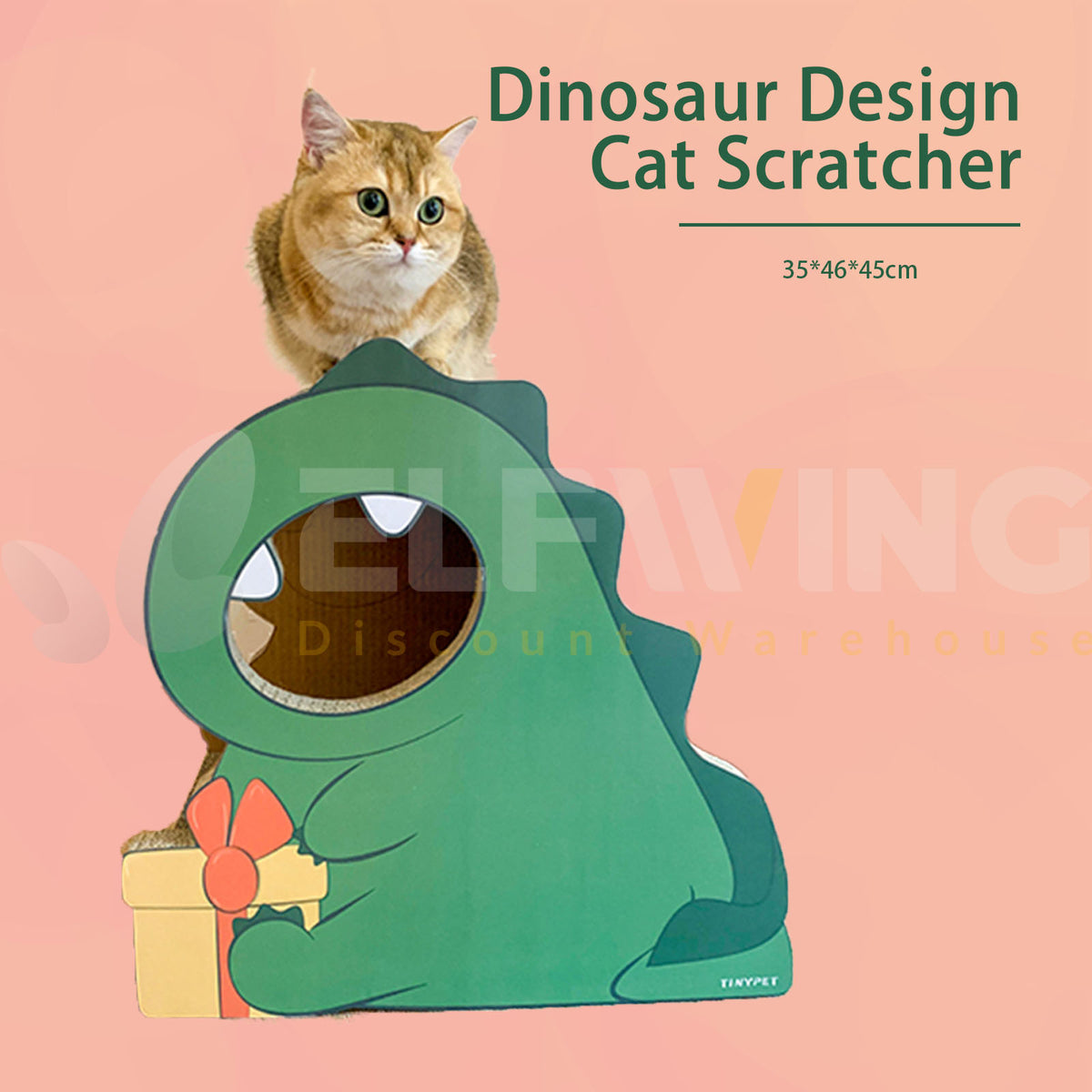Dinosaur Cat Scratcher Post | Elf Wing